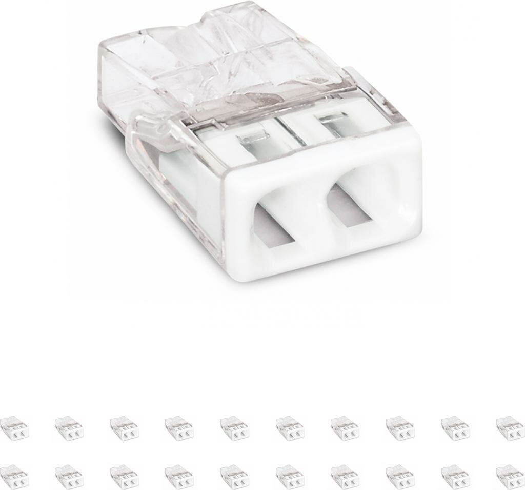 Клеммная колодка Wago 2273-242 без винтов 2 отверстия 0.5-2.5 мм2 с пастой (комплект из 80 шт)