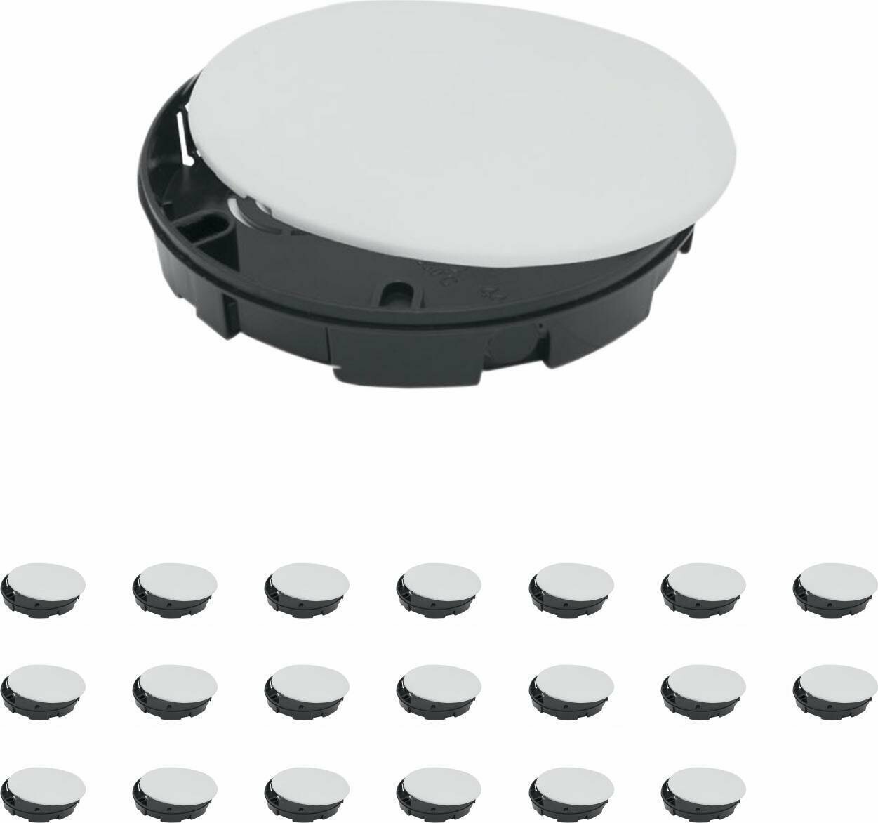 Коробка распределительная TDM У191 СП D102х15мм с крышкой для сплошных стен круг черный (комплект из 50 шт)