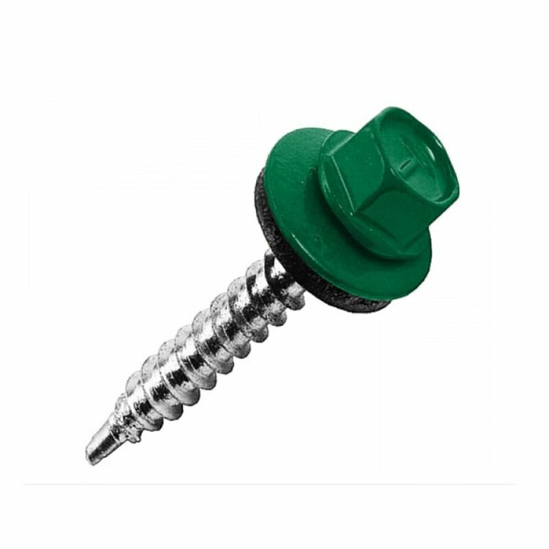 Саморез кровельный 4,8*35 мм RAL 6005 250 шт