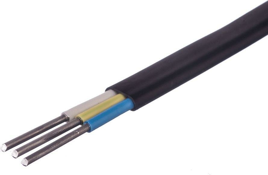 Кабель АВВГ, АВВГ-п 3x4 плоский ГОСТ (комплект из 5 м)