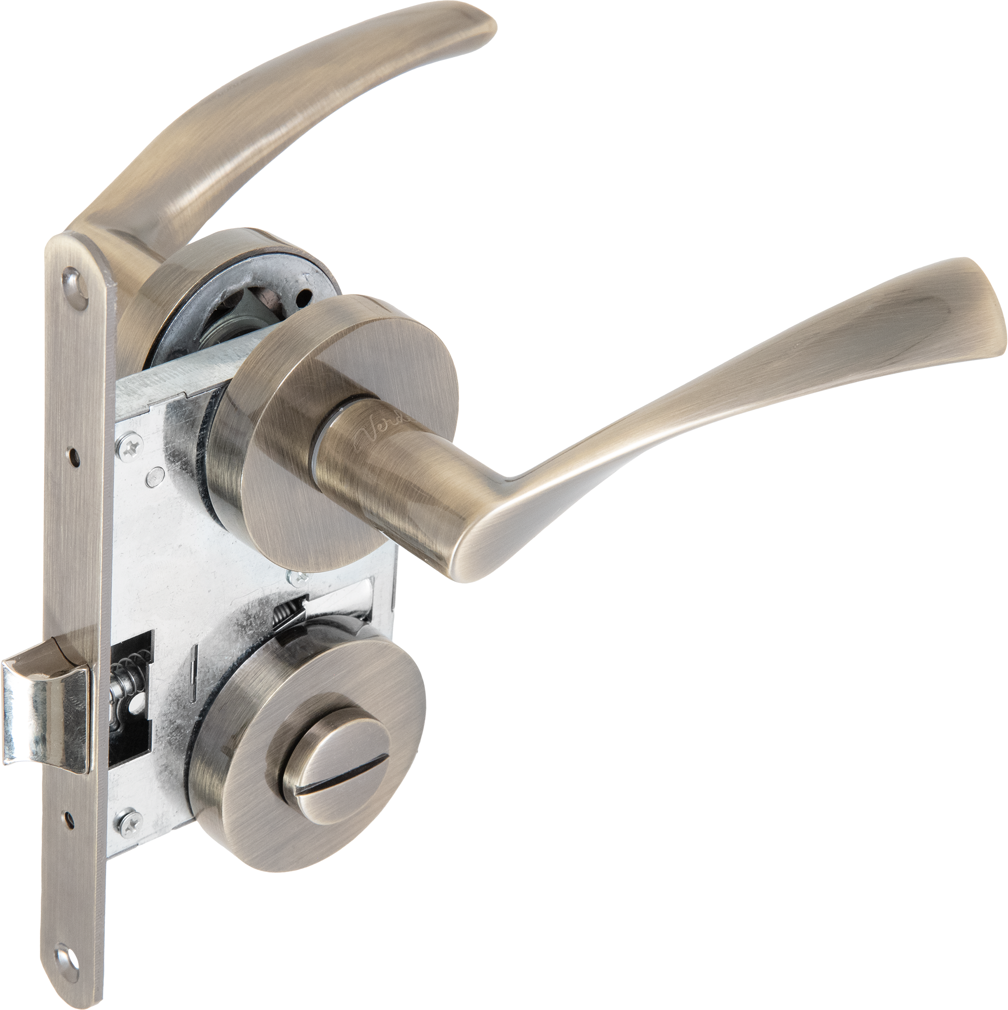 Дверные ручки 230 AB, с запиранием, комплект, цвет бронза