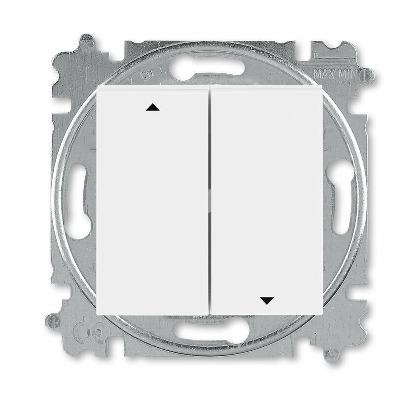 ABB Levit белый / белый Выключатель жалюзи 2-х клавишный без фиксации
