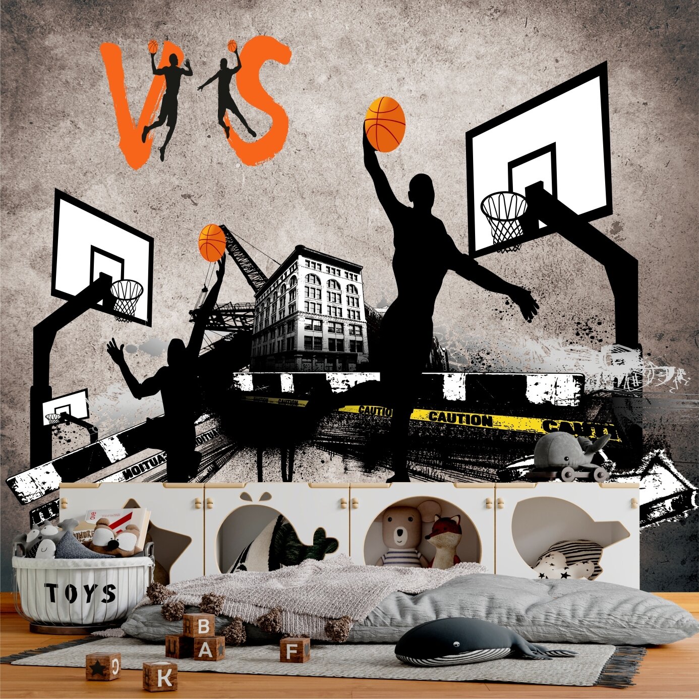 Фотообои "Баскетболист" 300х260 см для мальчиков, подростков