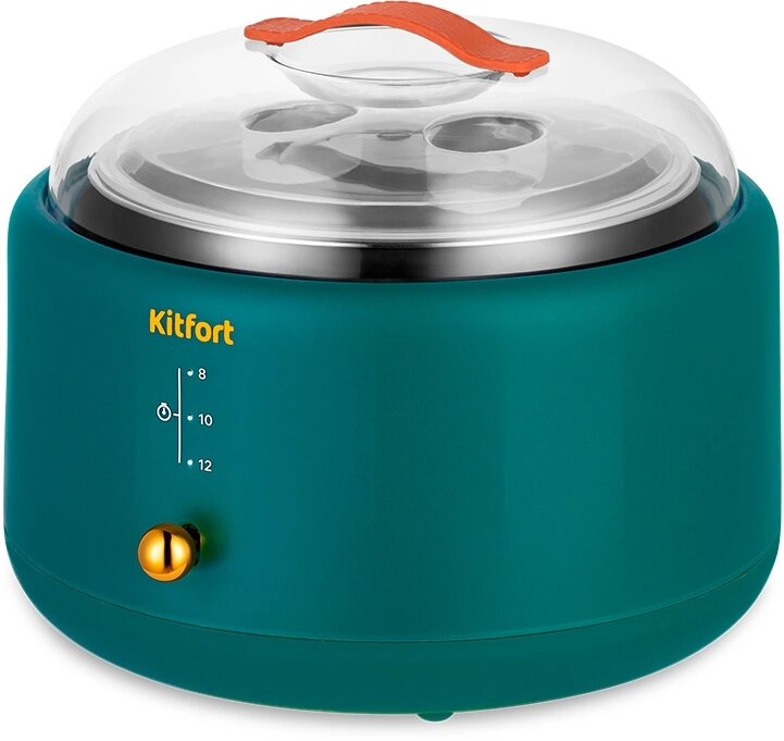 Йогуртница KitFort КТ-6081-3 зеленый 1 б. 1000мл упр. механическое