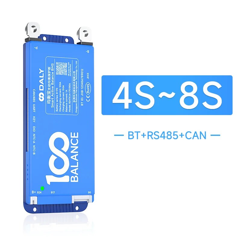 Daly bms Smart bms wifi bluetooth 100-250A для литий-ионных аккумуляторов 250A, 4-8s bt can