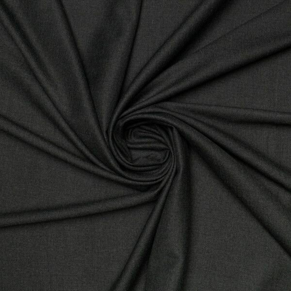 Костюмная ткань Ткани-100, 1,4 x 2 м, черно-серая, гладкая, матовая