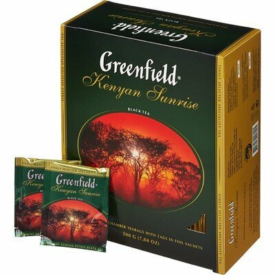 Чай Greenfield Kenyan Sunrise черн. фольгир. 100 пак/уп 0600-09, 327367