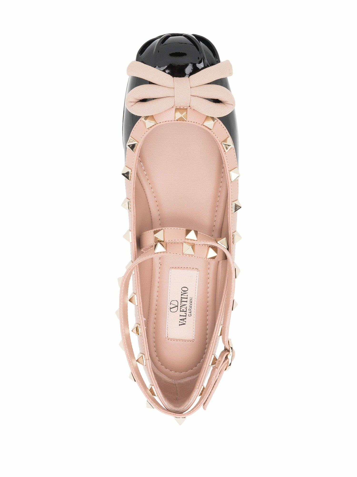 Балетки Valentino Rockstud, размер 38,5, черный — фото 1