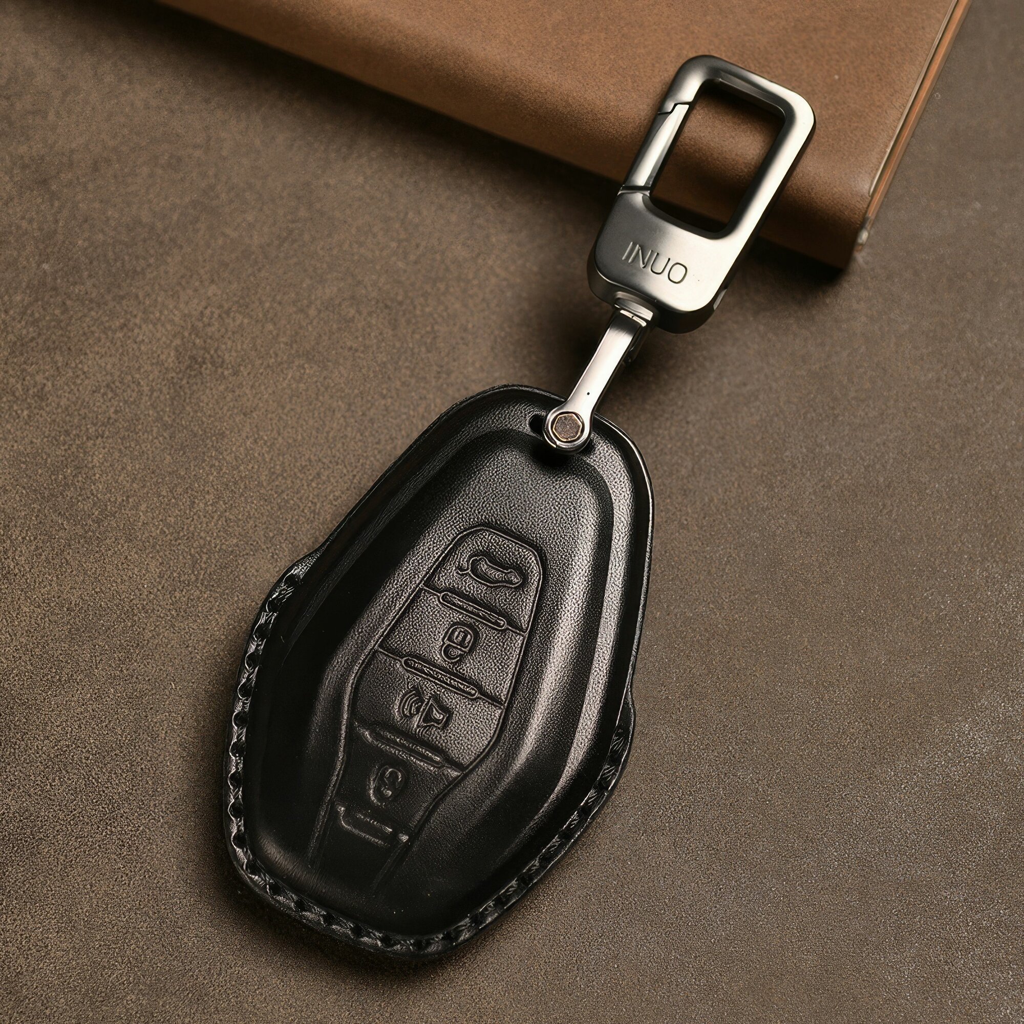 Чехол для ключа Mejicar Jetour Dashing, натуральная кожа, черный, 1 шт