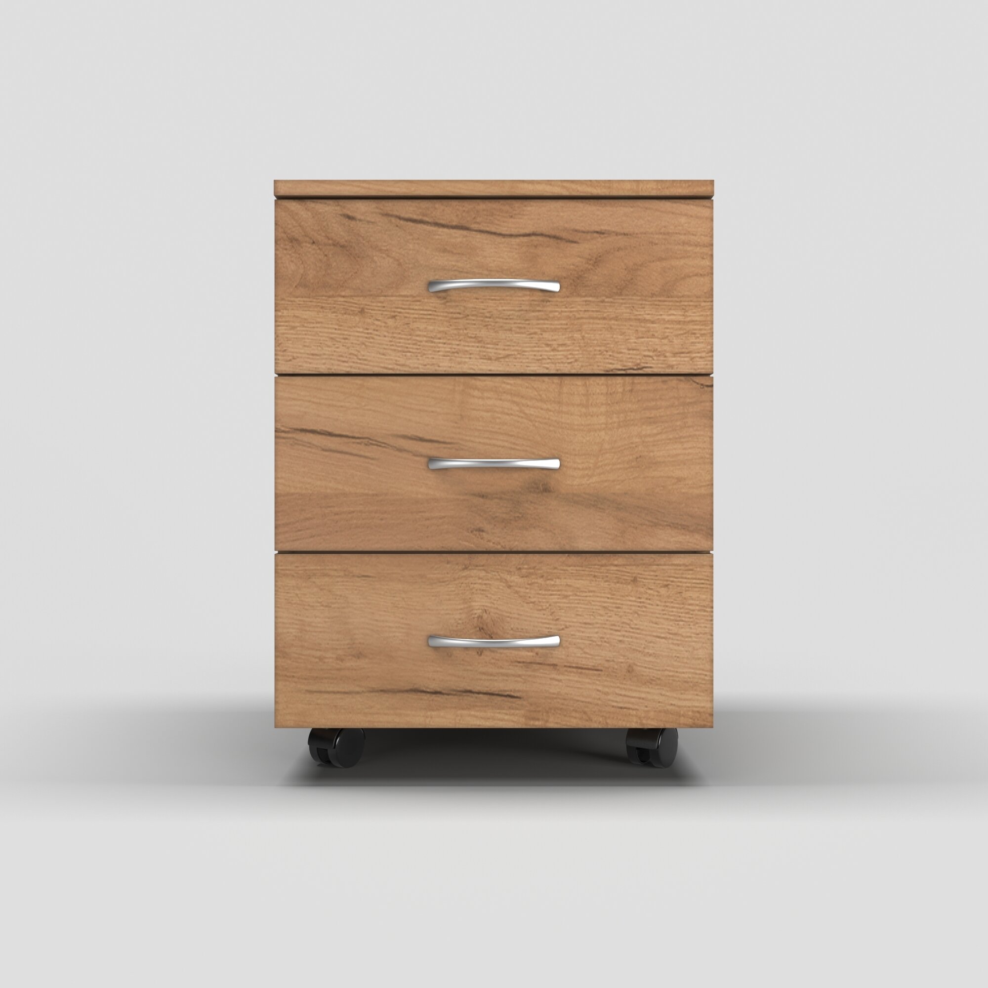 Тумба на колёсах Дуб Крафт золотой, с замком