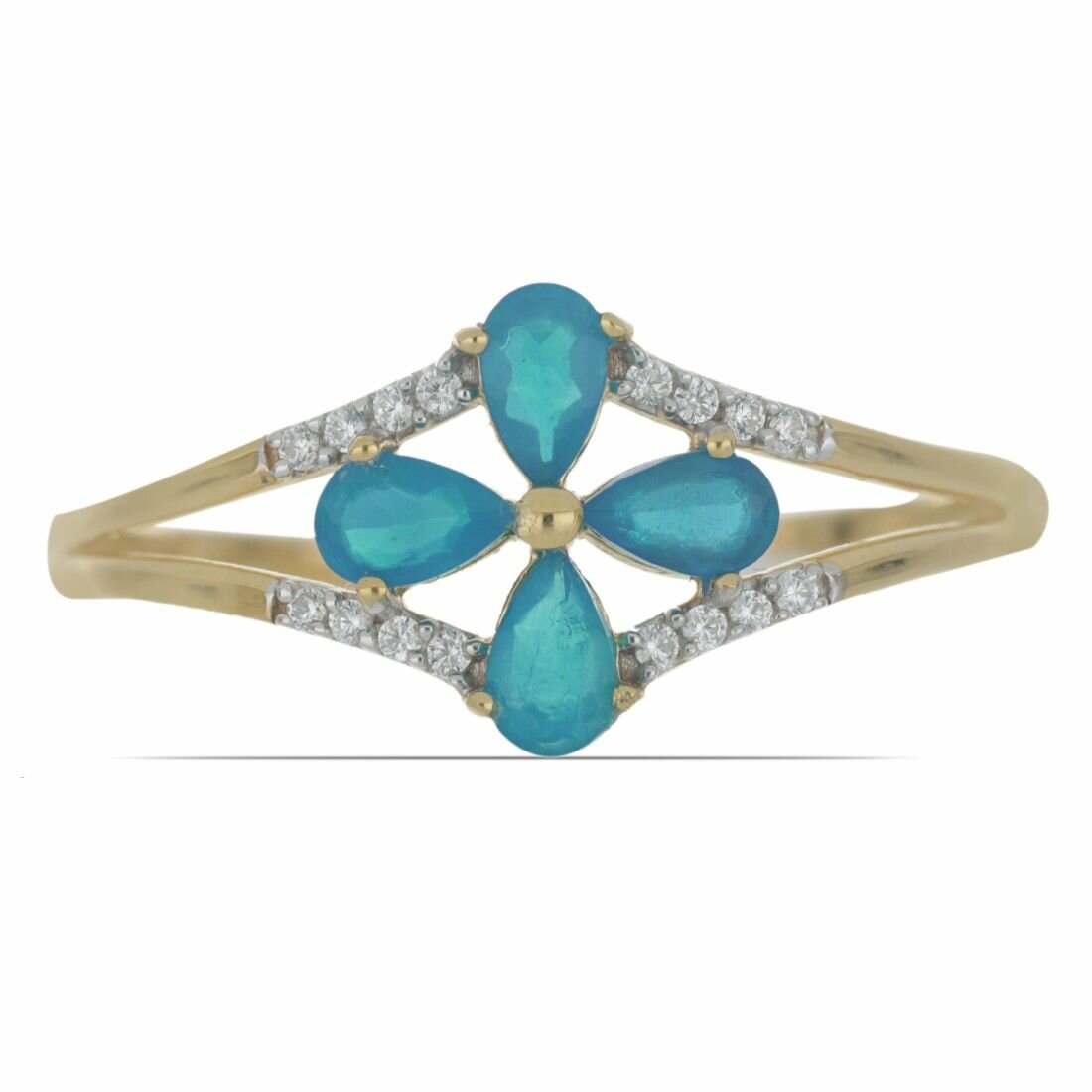 Кольцо, серебро, 925 проба, опал, фианит