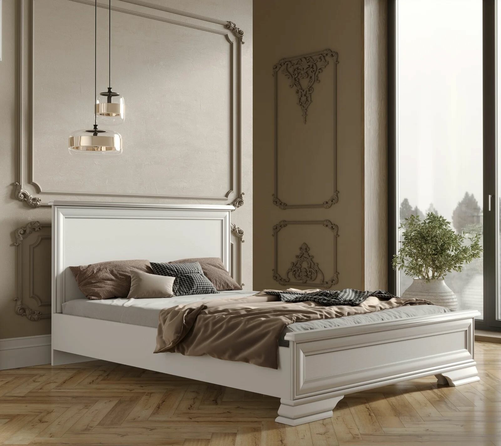 Кровать односпальная Kentaki LOZ140x200, белая, 140х200 см, с ортопедическим основанием