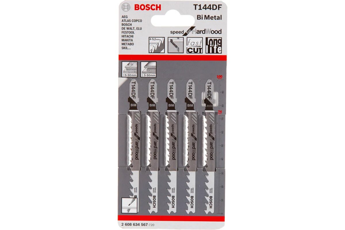 Набор пилок для электролобзика BOSCH 2608634567 5 шт.