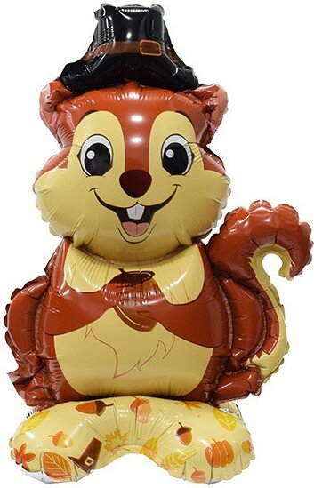 Шар 3D (25'/64 см) Фигура на подставке, Бурундук, 1 шт. в уп.
