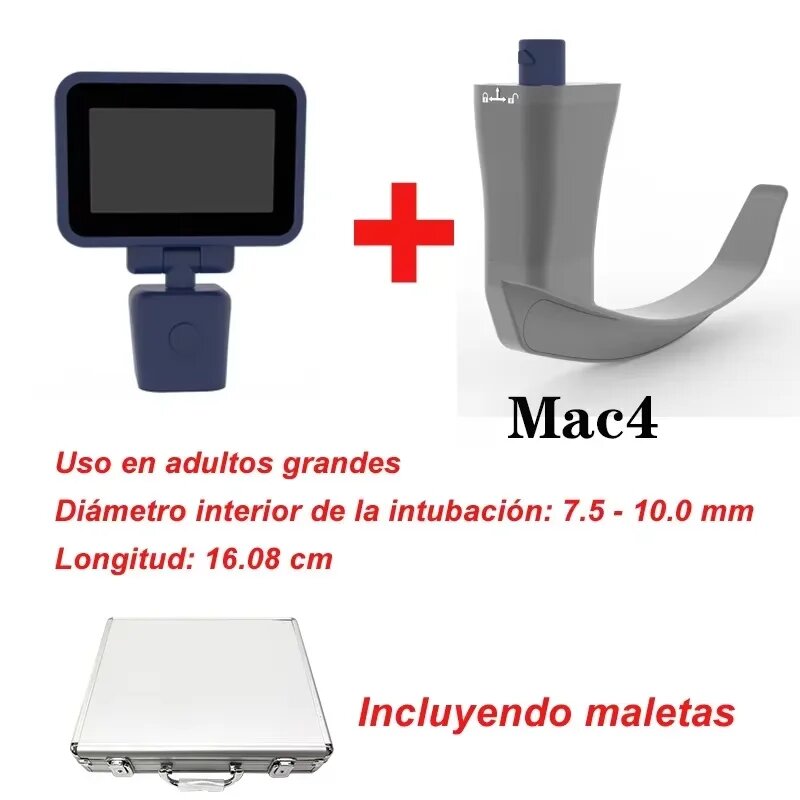Ларингоскоп MAC4 для взрослых, 7.5-10 мм, 16.08 см, в кейсе