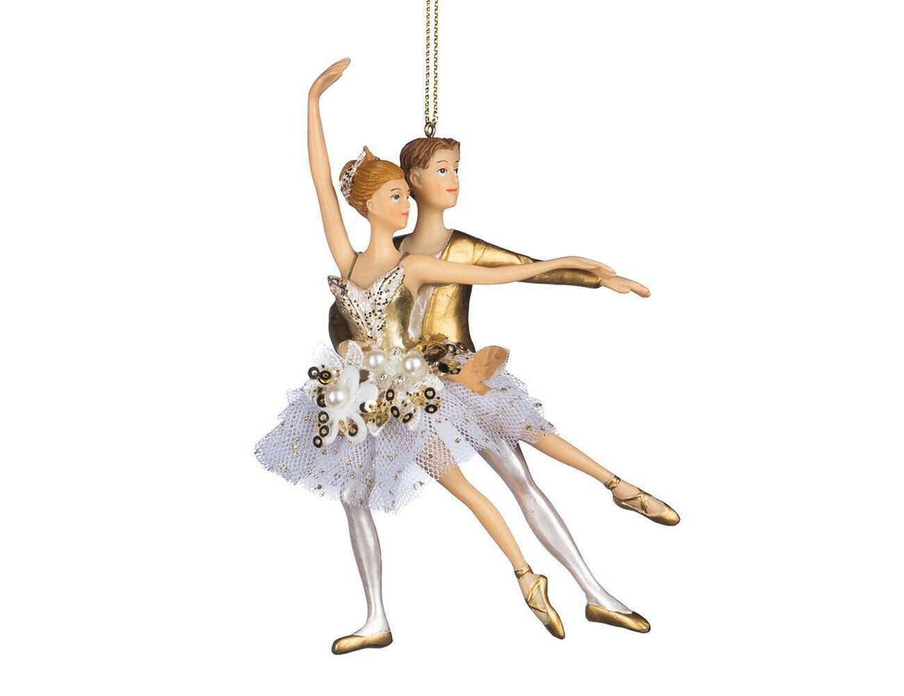 Ёлочная игрушка чувственный танец, полистоун, текстиль, 15 см, Goodwill TR20573-1