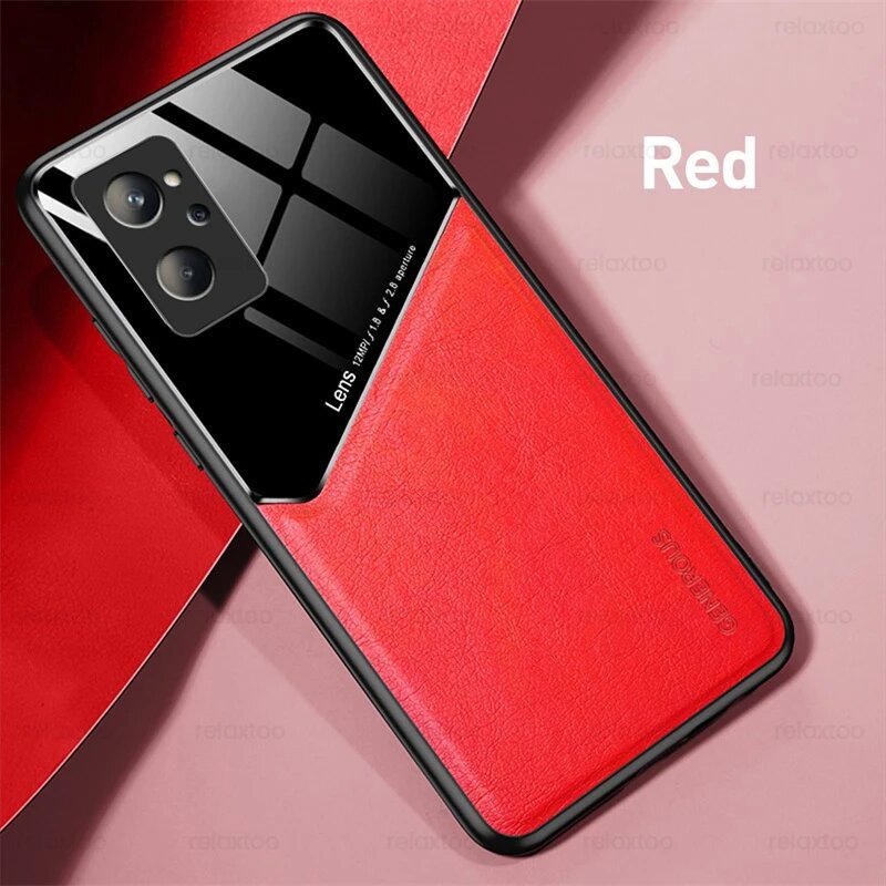 Кожаный автомобильный магнитный держатель для Realme 9 Pro Plus Pro + ProPlus Realme9 9Pro + 5G, мягкая рамка, противоударный чехол Realmi 9i