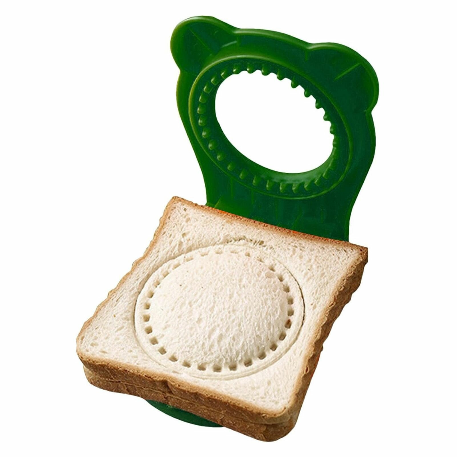 Сэндвич-режущая матрица, круглая нержавеющая сталь, защита рук, печенье, булочка, хлеб, карманный резак для сэндвичей, зеленый