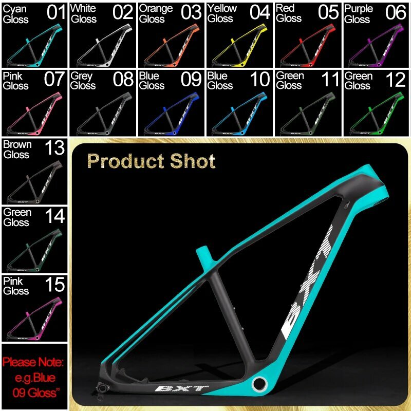 BXT Карбоновая рама MTB 27.5, Оранжевый Gloss, 17inch