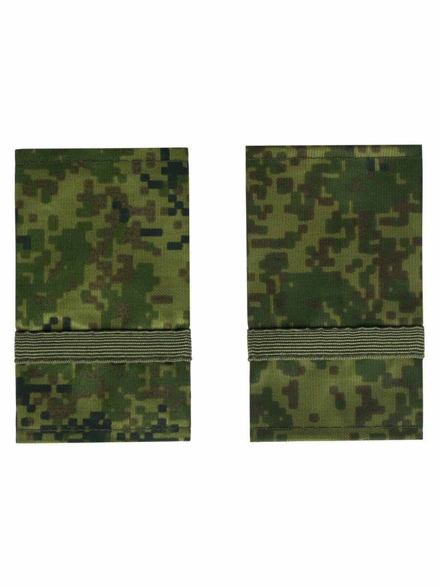 Фальш погоны цифра зеленая галунной лентой на бушлат Ефрейтор 8х5 см