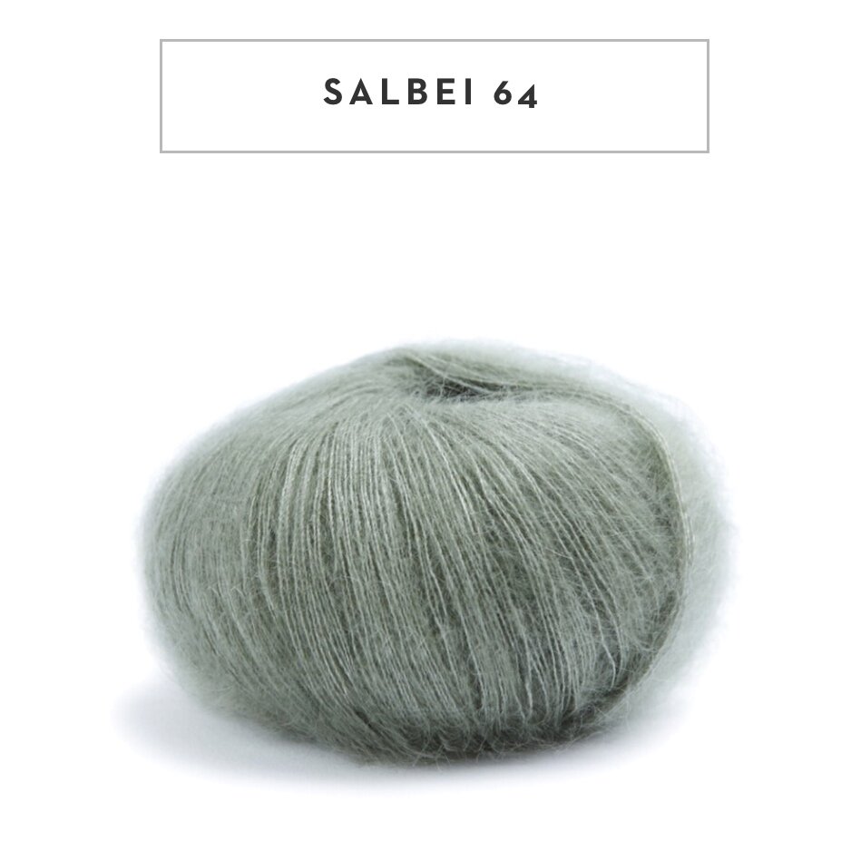 Premia /Премия/ пряжа Lamana (60% суперкид мохер, 40% шелк), 25г/300м (64, salbei (шалфей), зеленый)