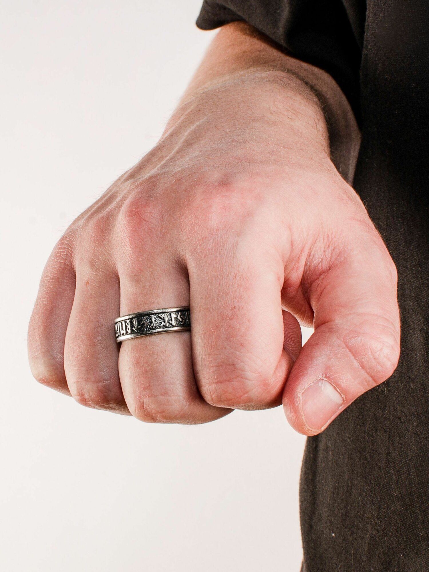 Кольцо, серебро, 925 проба, чернение