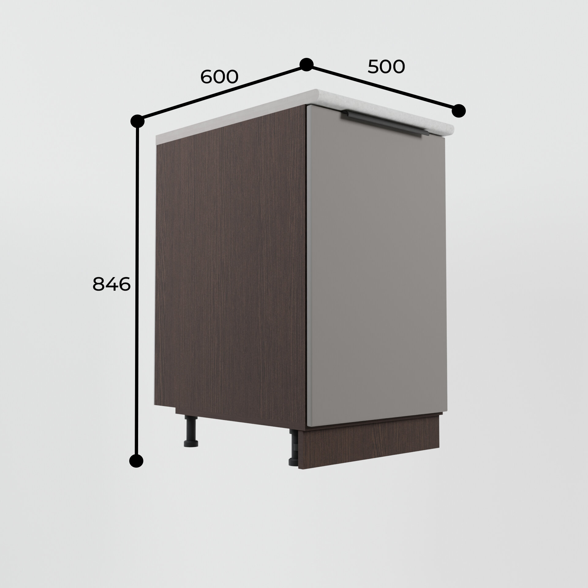 Кухонный модуль стол МДФ 500*846*600