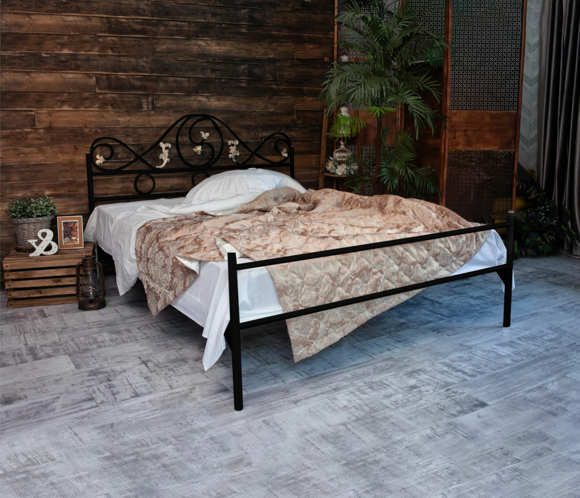 Кованая кровать Francesco Rossi Венеция с 1 спинкой