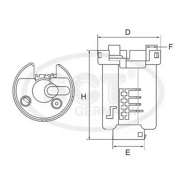 SCT GERMANY st6509 (1770A106) топливный фильтр Mitsubishi (Мицубиси) Lancer (Лансер) vIIi 08-