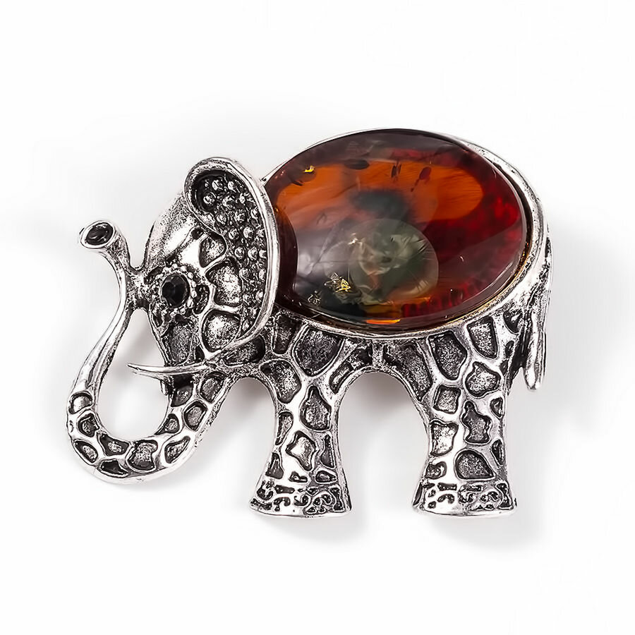 Брошь, янтарь