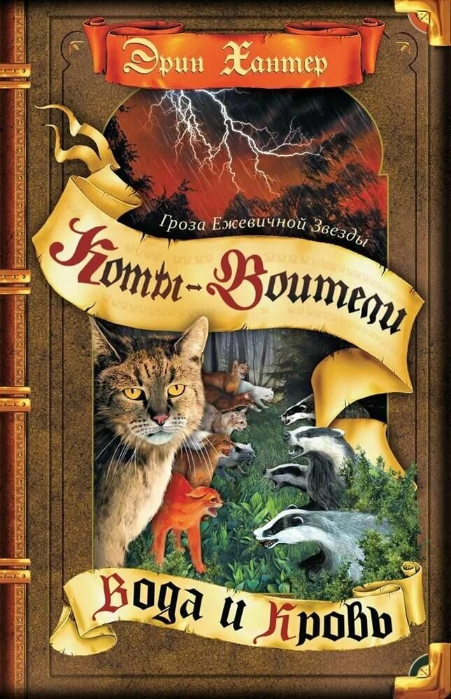 Книга Просвещение Коты-воители. Гроза Ежевичной звезды. Том 2. Вода и кровь. 2023 год, Э. Хантер