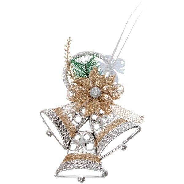 Украшение новогоднее Серпантин Веселый колокольчики 18х22 см, пластик