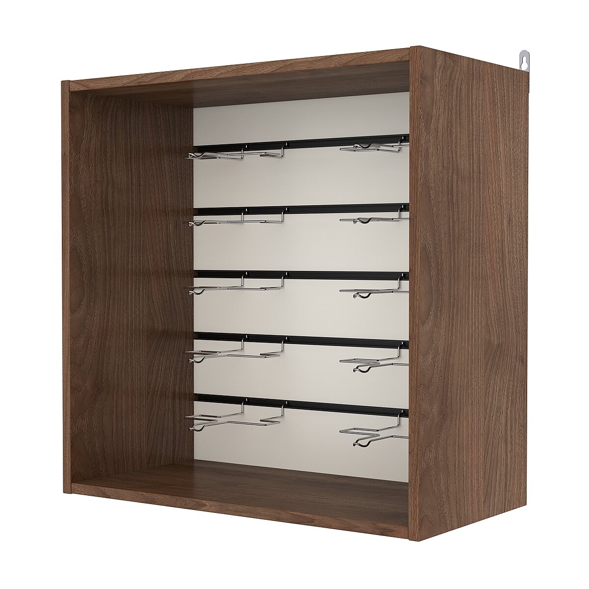 Витрина настенная №1-1ВГ с экономпанелью, без полок, Орех. Производитель товара - компания Westcom.