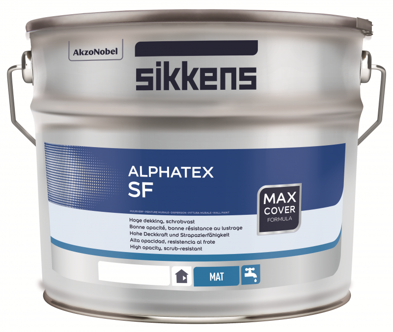 Sikkens Alphatex SF для стен и потолков акриловая матовая, Белый