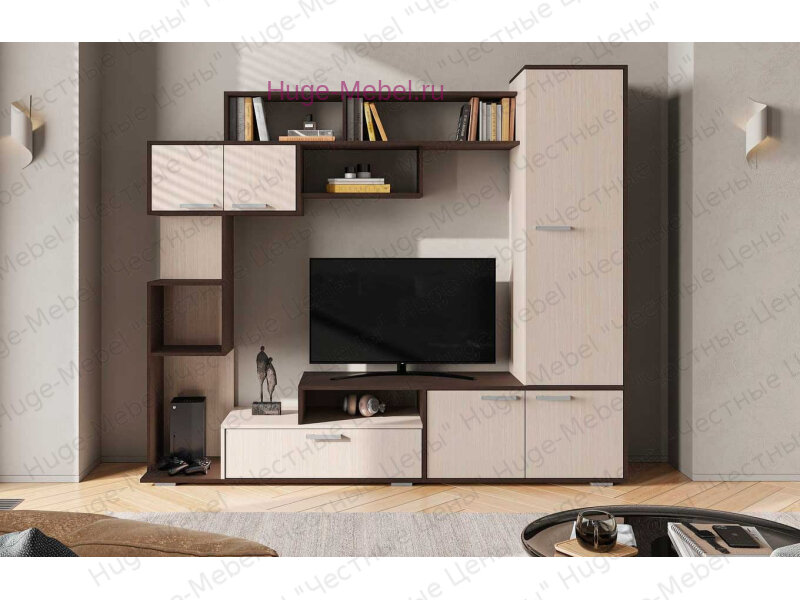 Стенка "Капри венге" Huge Mebel . Ширина 2100 Высота 420. Стенки в гостиную