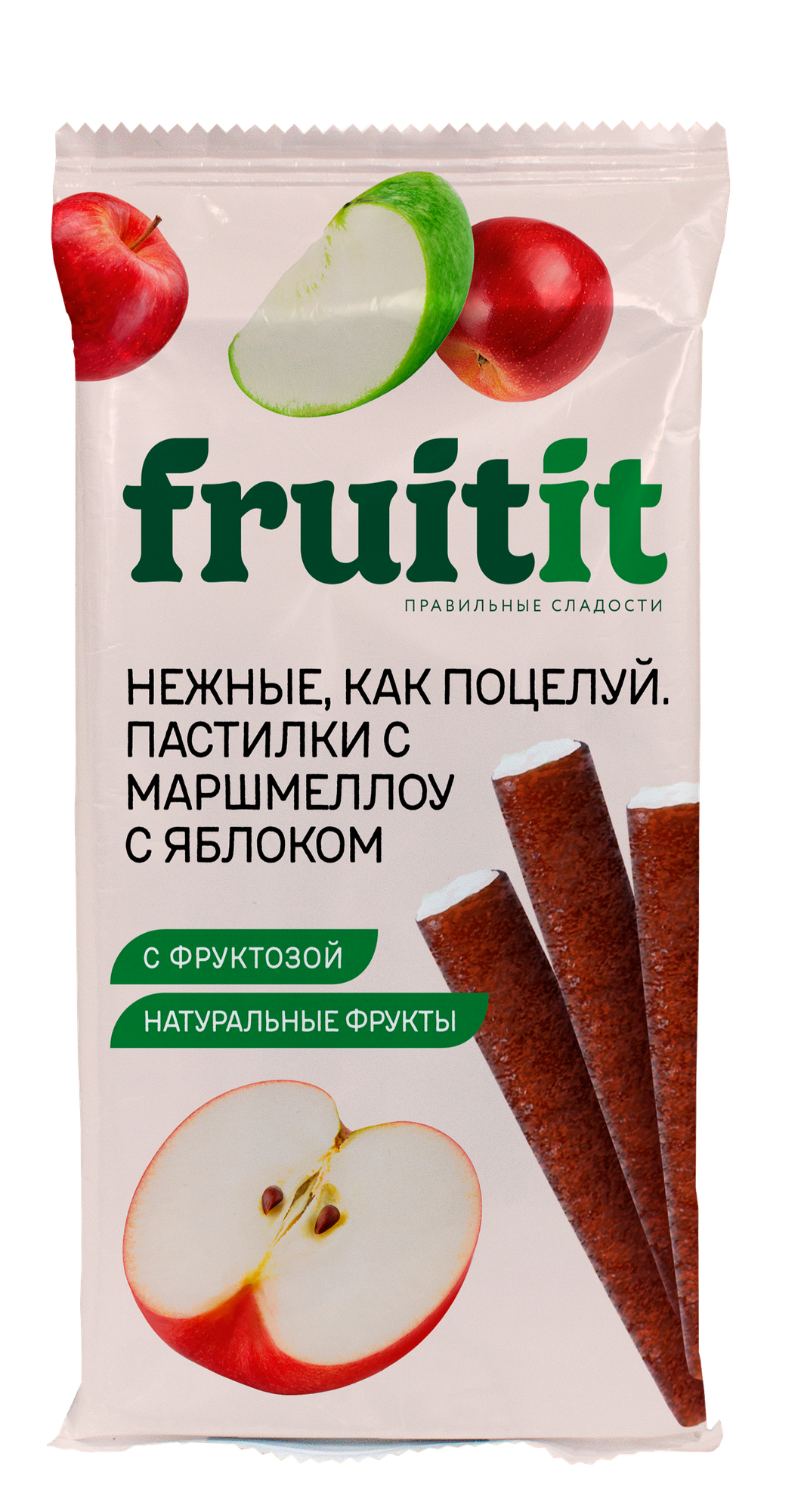 ПС Пастилки с маршмеллоу FRUIT IT Яблоко 55г, 3 шт
