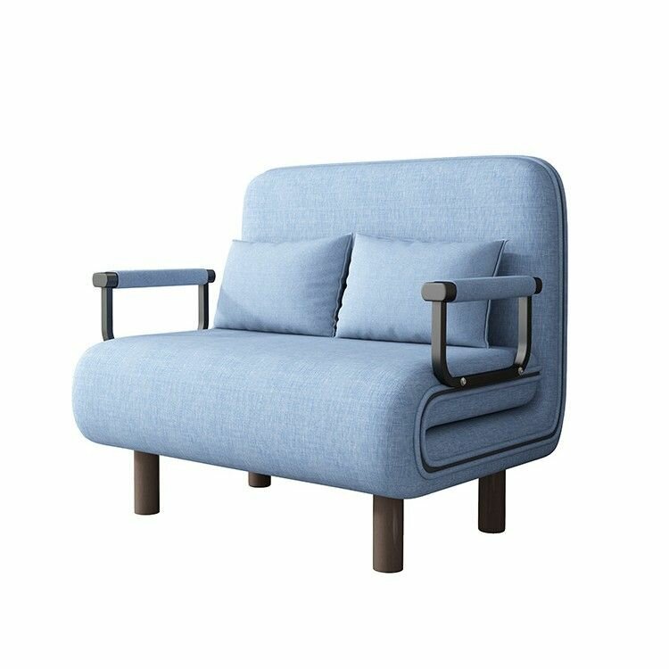 Диван-кровать механизм Реклайнер 120х190х28 см светло-синий