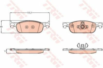 Trw колодки тормозные дисковые gdb2157