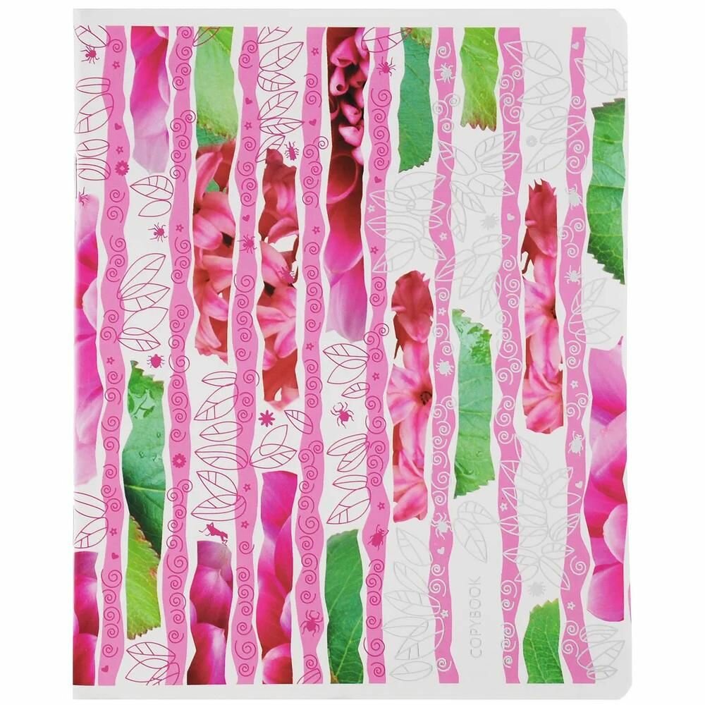 Тетрадь Erich Krause А5 96 листов, Клетка, Leaves&Beetles, Тиснение Фольгой + Уф - Лак (37599)