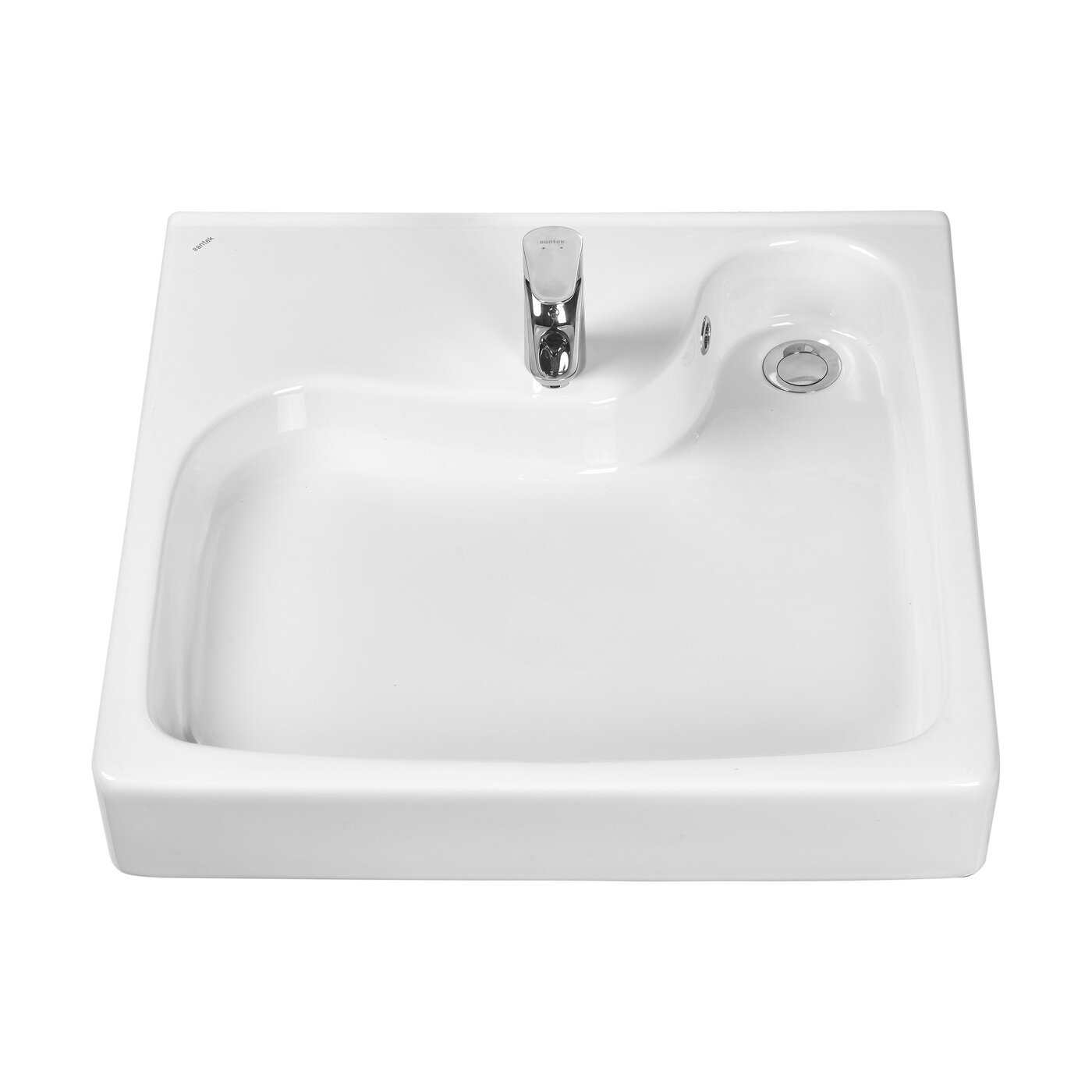 Раковина Santek Клио 1. WH50.1.784 с кронштейнами и сифоном