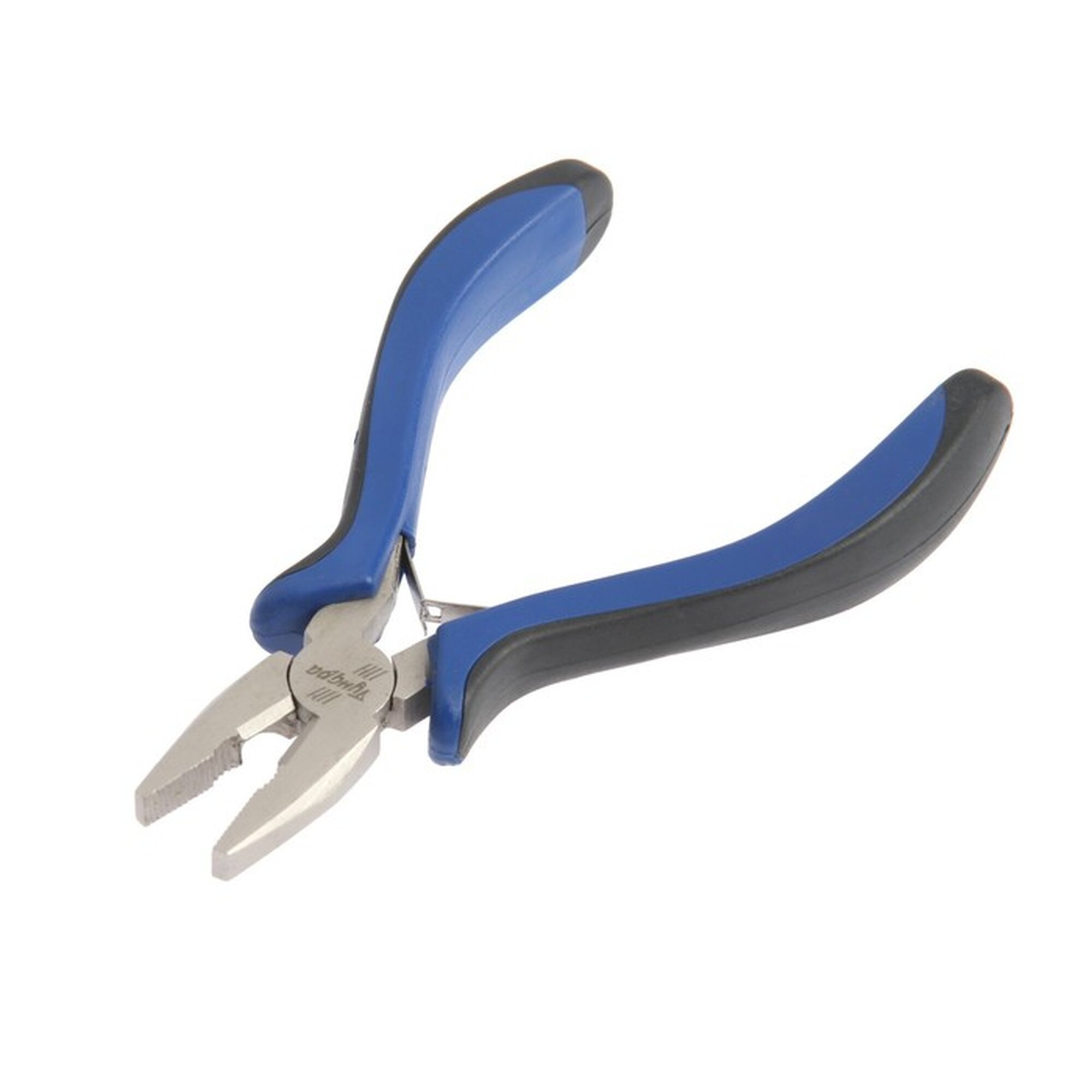 Плоскогубцы тундра mini, никелированные, двухкомпонентные рукоятки, 120 мм