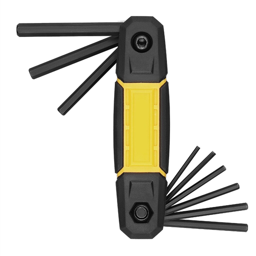 Набор Шестигранных Ключей 9шт Набор Складных Гаечных Ключей Портативный Шестигранный Инструмент для Базового Домашнего Ремонта и Общего Применения Аксессуары