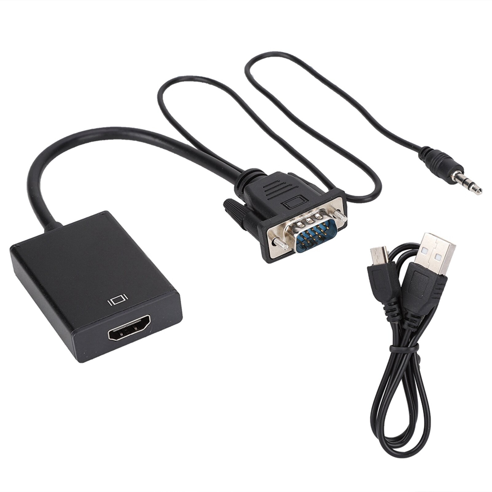 VGA to HDMI Converter Cable With Audio For Projector PC HDTV 1080P