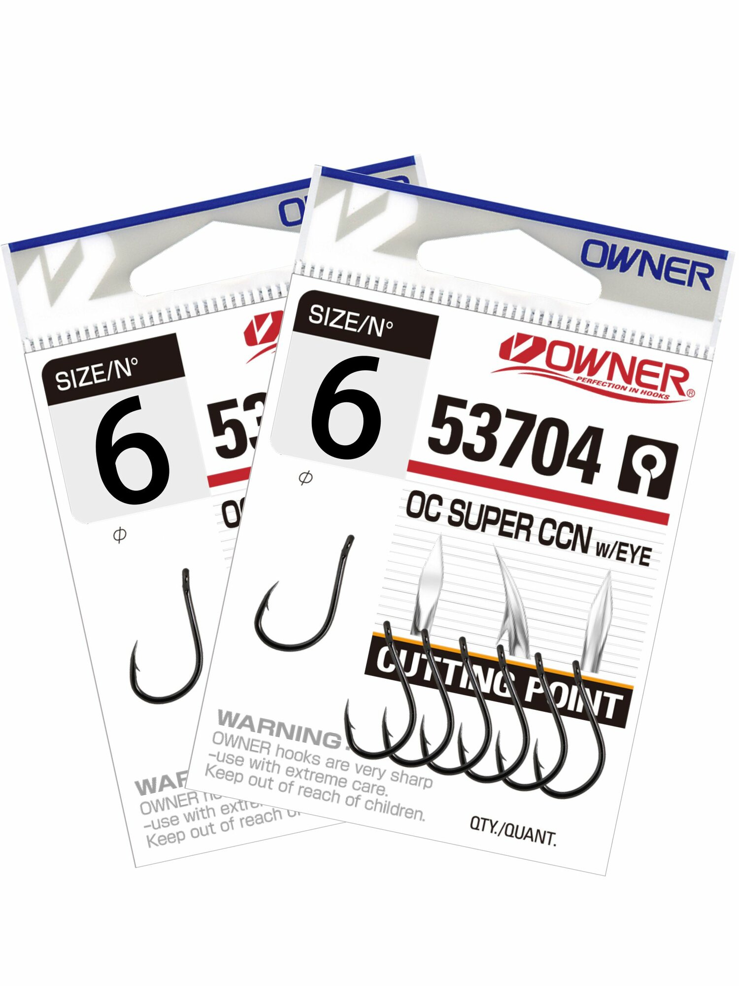 OWNER Крючок Cut Super CCN w/eye BC №6 7шт 2 упаковки