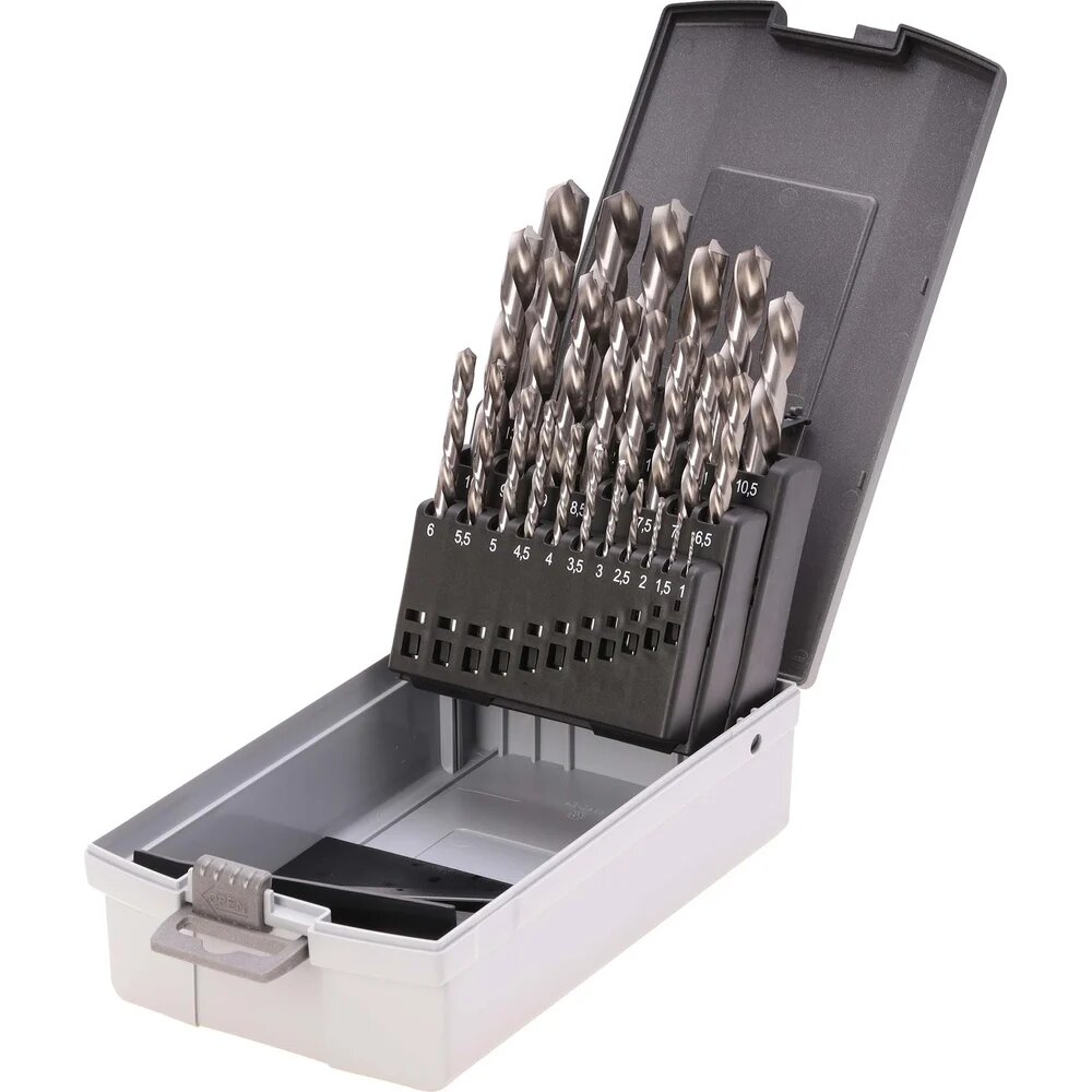 H-Tools Набор сверл по металлу 1-13мм DIN338 HSS-G 135 LH-Левые 25шт 214215LiROHT