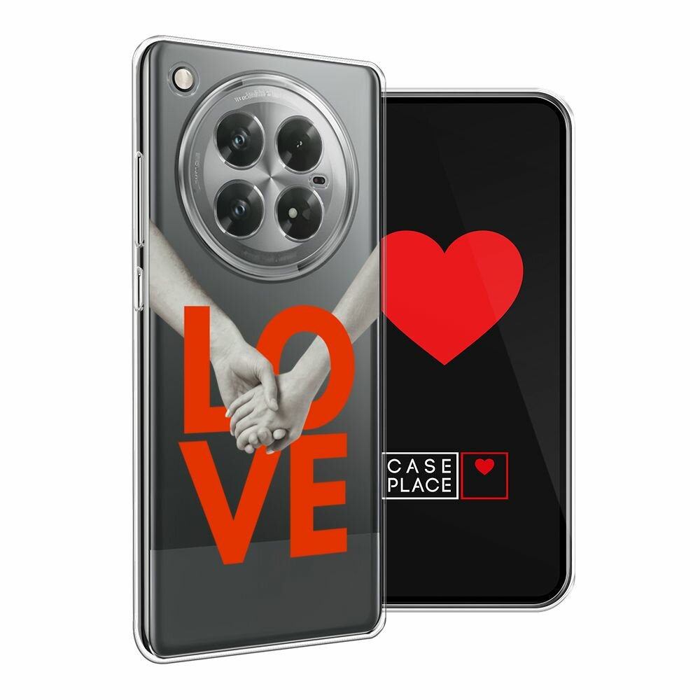Чехол на Infinix Zero 40 5G / Инфиникс Зеро 40 5G с принтом "Love holding hands - 14 февраля", прозрачный — фото 1