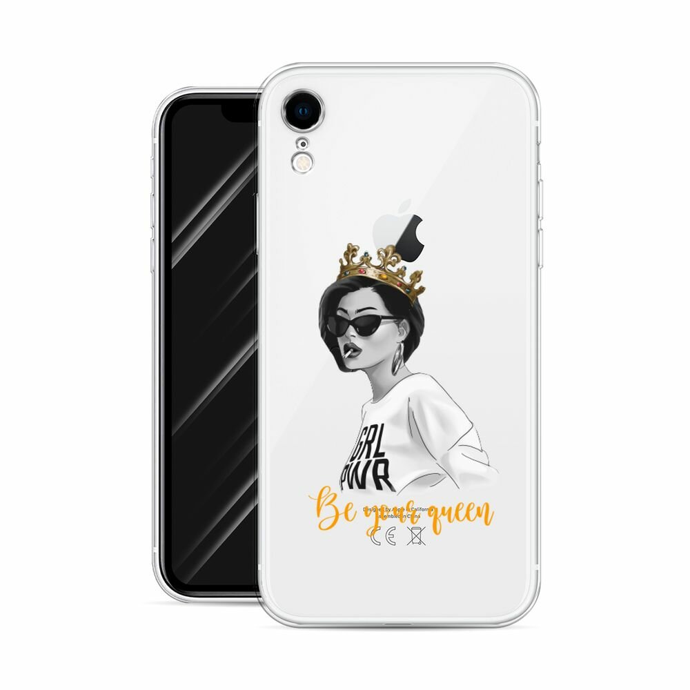 Чехол на Apple iPhone XR / Айфон XR с принтом Be your Queen, прозрачный — фото 1