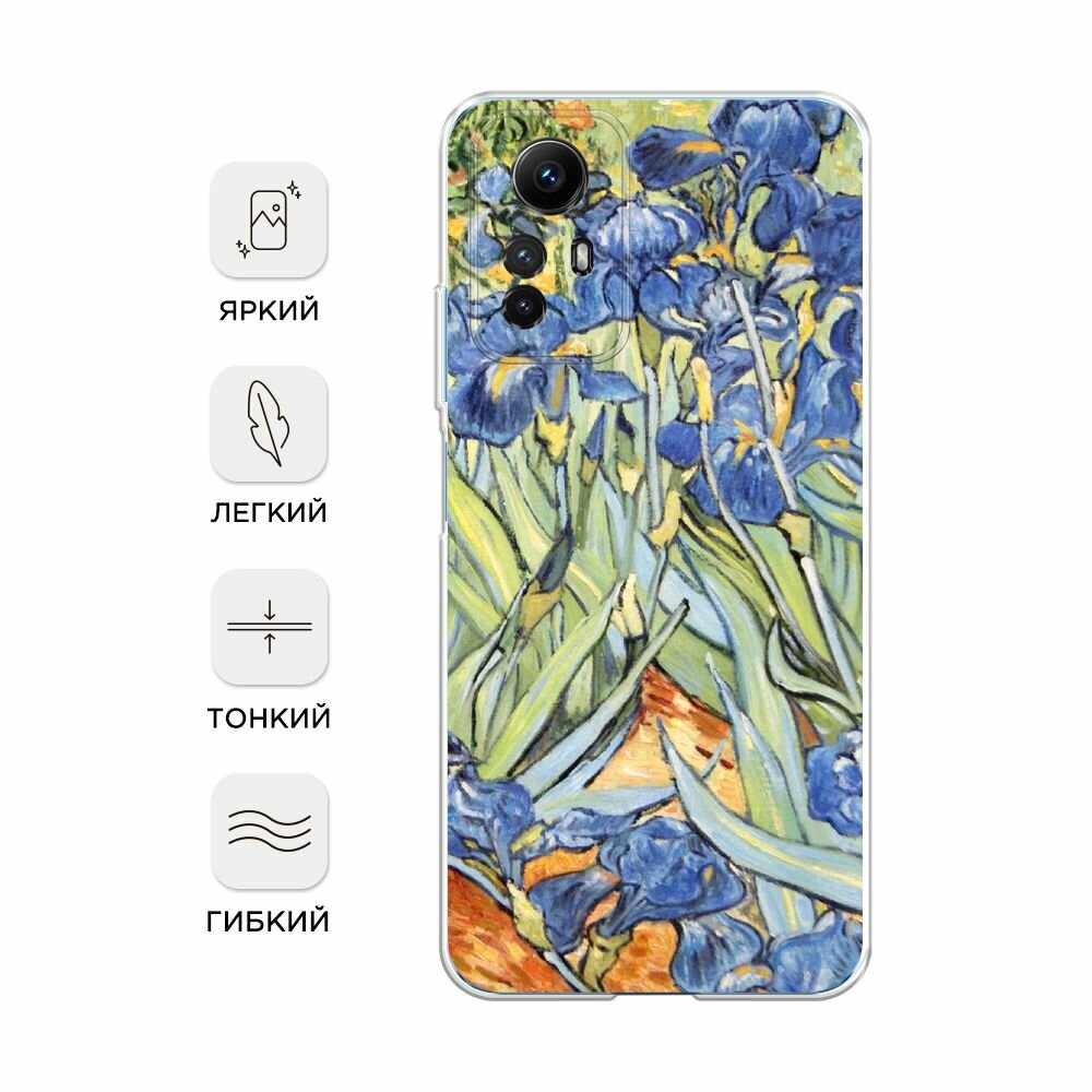 Чехол на Xiaomi Redmi Note 12S / Сяоми Редми Ноут 12S с принтом "Ирисы Ван Гог" — фото 1