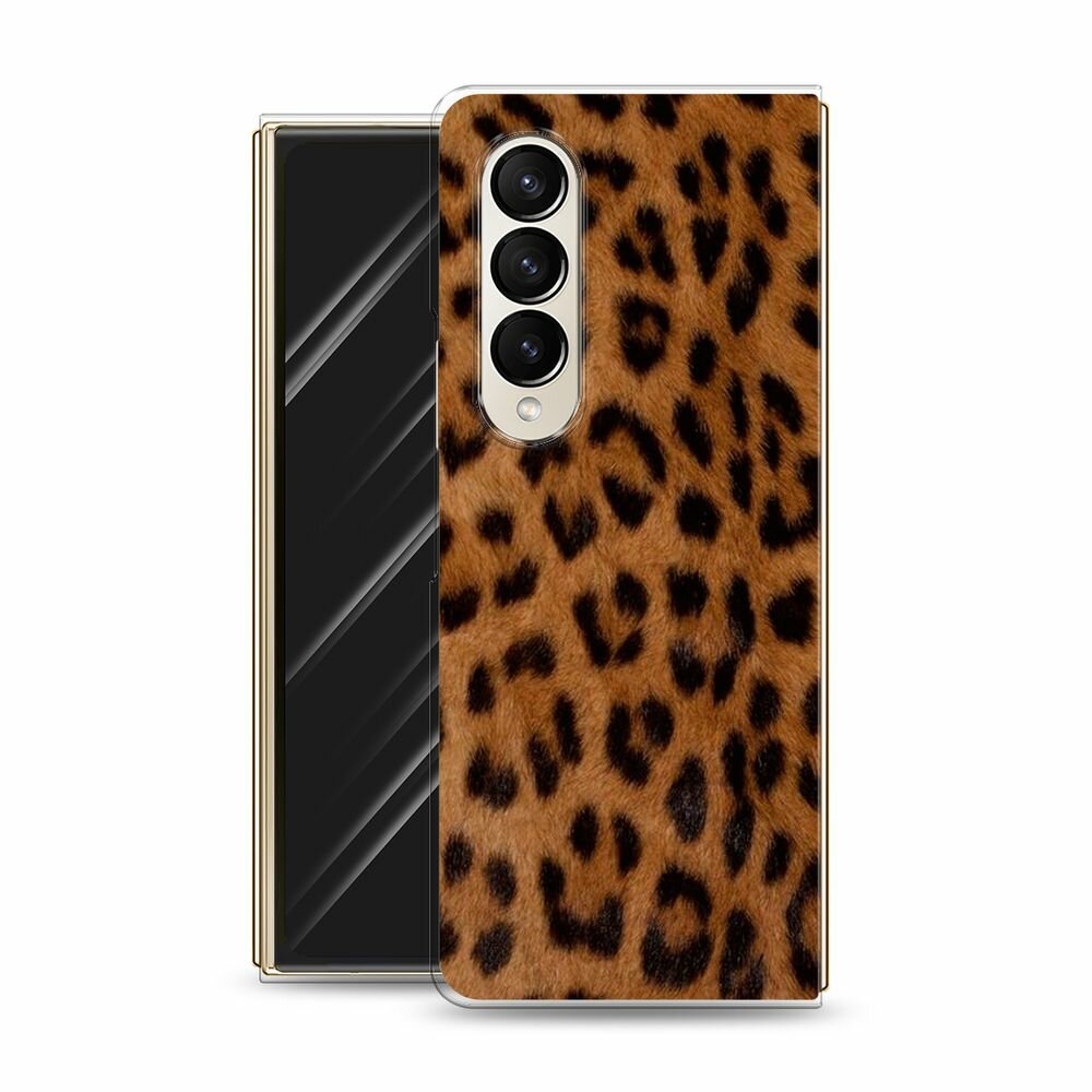 Чехол на Samsung Galaxy Z Fold 4 / Самсунг Галакси Зет Фолд 4 с принтом "Мех леопарда" — фото 1