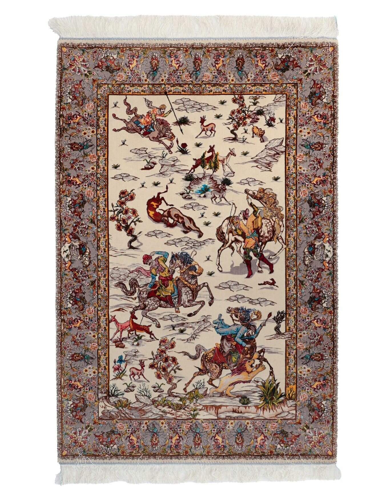 Ковер Иранский Behdis 100x150см, Для дома, Шерсть+Шелк, Светлый – Asb Savar